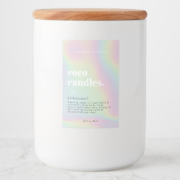 Modern Holographic-inspired Gradient Candle Label | Zazzle