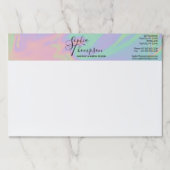 Modern Holographic Rainbow Pastel Script Paper Pad | Zazzle