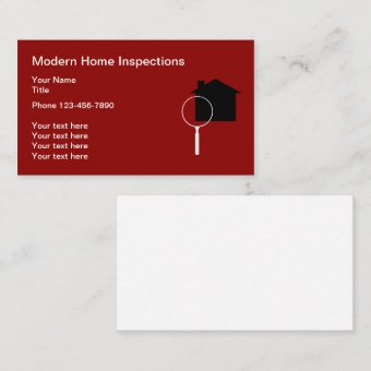 Modern Home Inspection Business Card Template | Zazzle
