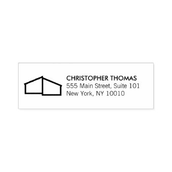 Modern Home Logo Real Estate, Realtor Self-inking Stamp | Zazzle