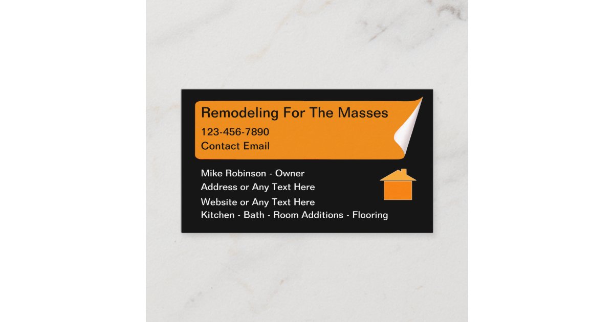 Modern Home Remodeling Business Cards | Zazzle