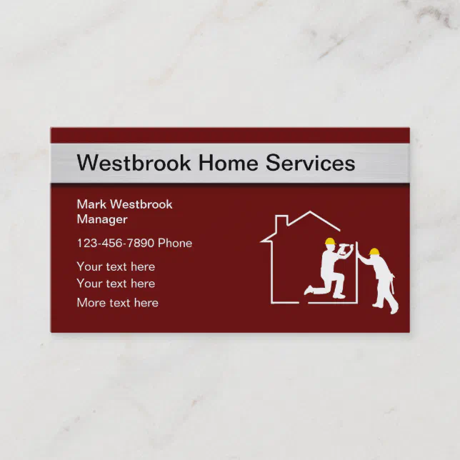 Modern Home Services Business Card | Zazzle