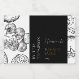 Modern Homemade Tomato Sauce Label | Zazzle