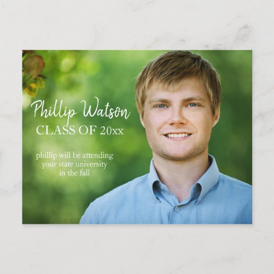 Modern Horizontal Graduation Photo Announcement | Zazzle.com