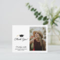 Modern Horizontal Graduation Photo Thank You Note Card | Zazzle