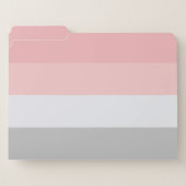 Modern Horizontal Stripe Pastel Pink & Gray File Folder | Zazzle