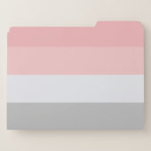 Modern Horizontal Stripe Pastel Pink & Gray File Folder | Zazzle