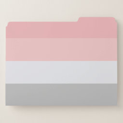 Modern Horizontal Stripe Pastel Pink & Gray File Folder | Zazzle