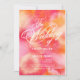 Modern hot Pink and Orange watercolor Wedding Invi Invitation | Zazzle
