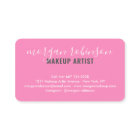 Modern hot pink makeup artist script signature business card | Zazzle