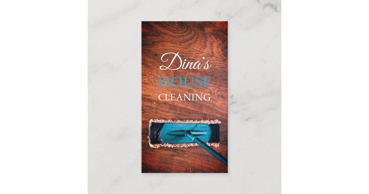 Modern House Cleaning Housekeeper Maid Business Card | Zazzle