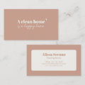Modern House Cleaning Service Boho Blush Maid Business Card | Zazzle