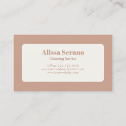 Modern House Cleaning Service Boho Blush Maid Business Card | Zazzle