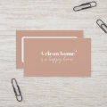Modern House Cleaning Service Boho Blush Maid Business Card | Zazzle