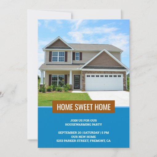 Modern House Photo Housewarming Party Invitation | Zazzle