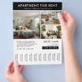 Modern House Property For Rent Tear Off Strips Flyer | Zazzle