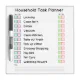 Modern Household Task Planner Dry Erase Board | Zazzle