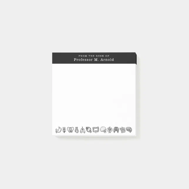 Modern Human Anatomy Science Sketch Personalized Post-it Notes | Zazzle