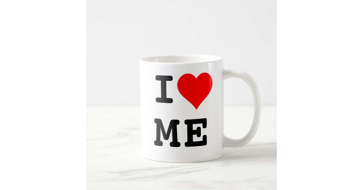 Modern I heart me coffee mug | Zazzle
