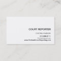 Modern Icon Silhouette court reporter | tan Business Card | Zazzle