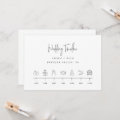 Modern Icons Wedding Timeline Order of Events Card | Zazzle