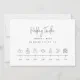 Modern Icons Wedding Timeline Order of Events Card | Zazzle