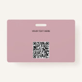 Modern ID card company logo photo QR code Badge | Zazzle