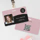 Modern ID card company logo photo QR code Badge | Zazzle