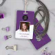 Modern ID card custom logo photo QR code Badge | Zazzle