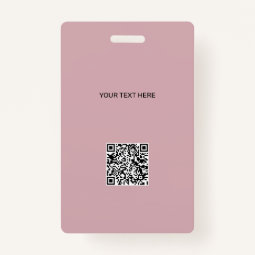 Modern ID card custom logo photo QR code company Badge | Zazzle