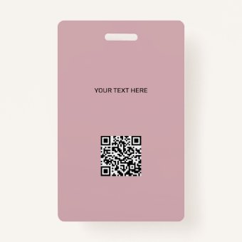 Modern ID card custom logo photo QR code company Badge | Zazzle
