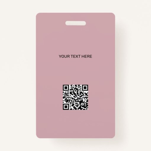 Modern ID card custom logo photo QR code company Badge | Zazzle