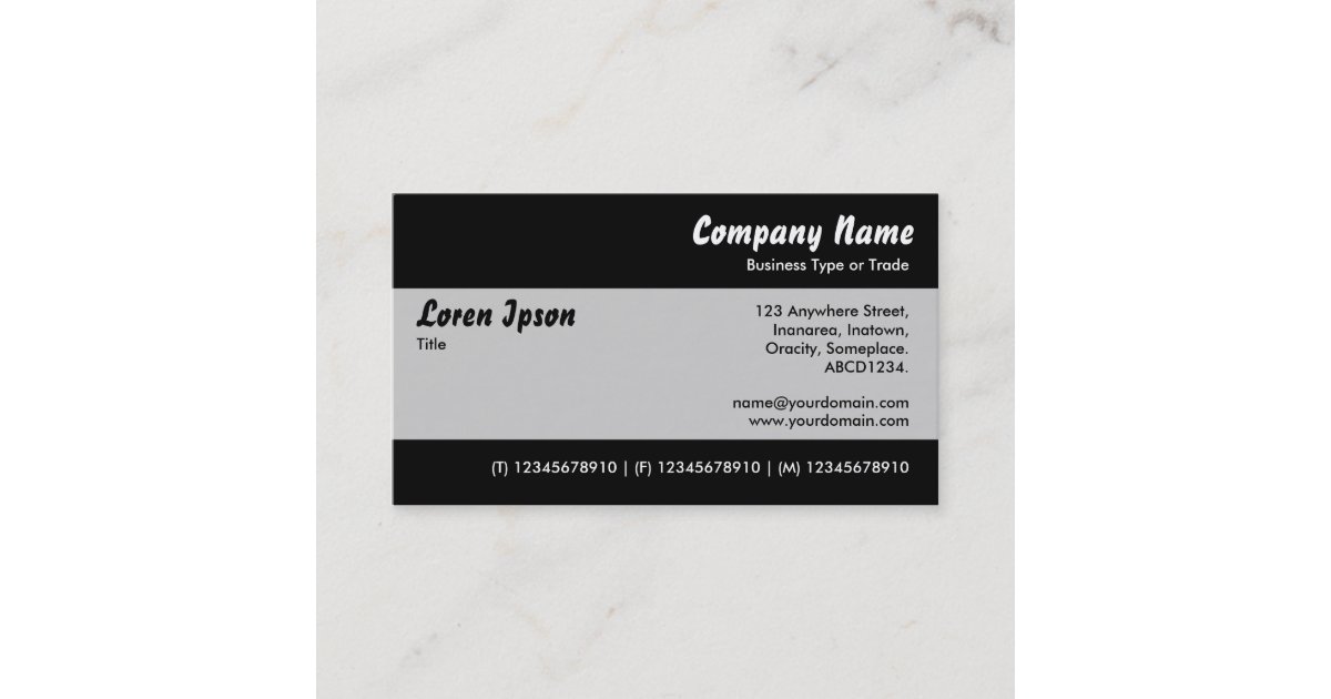 Modern II - Light Gray Business Card | Zazzle