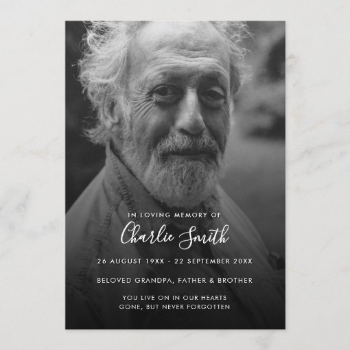 Modern In Loving Memory Funeral Program | Zazzle