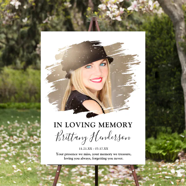 Modern In Loving Memory Memorial Foam Board | Zazzle