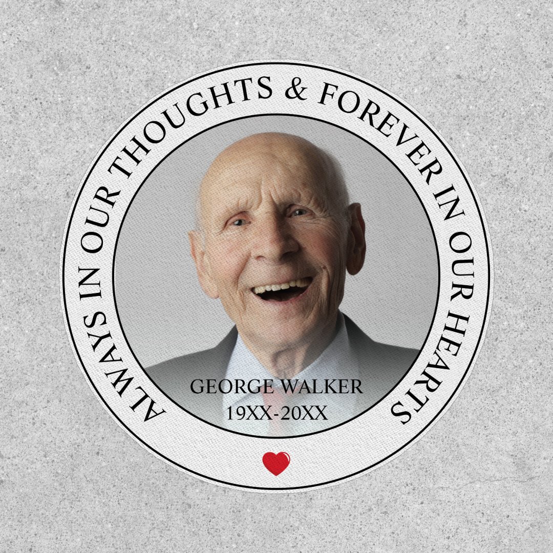 Modern In loving Memory Photo Patch | Zazzle