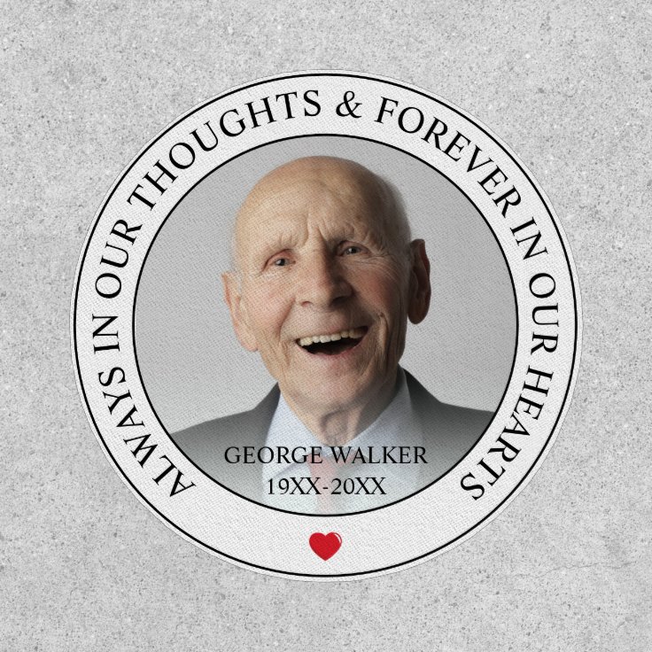 Modern In loving Memory Photo Patch | Zazzle