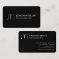 Modern Information Technology Professional Black Business Card | Zazzle