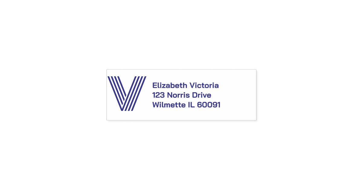 Modern Initial Self-inking Stamp | Zazzle