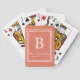 Modern Initial Terracotta Wedding Playing Cards | Zazzle