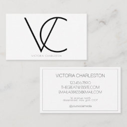 Modern Initials Business Card | Zazzle