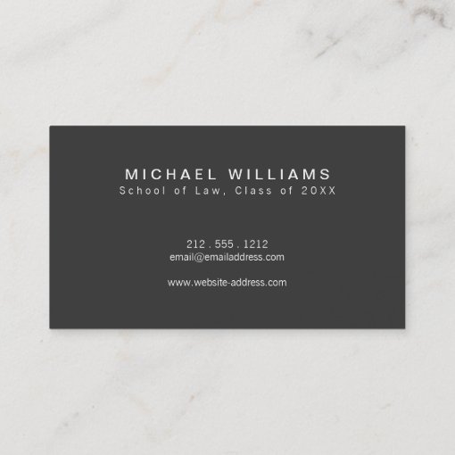 Modern Initials II Graduate Student Business Card | Zazzle