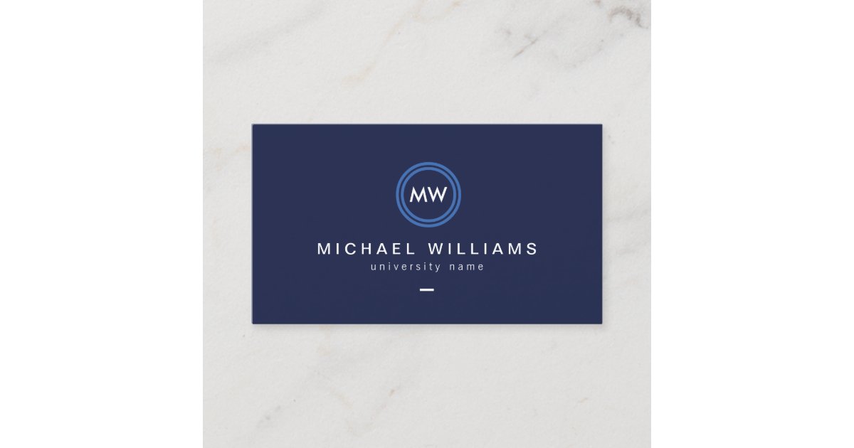 Modern Initials III Graduate Student Business Card | Zazzle