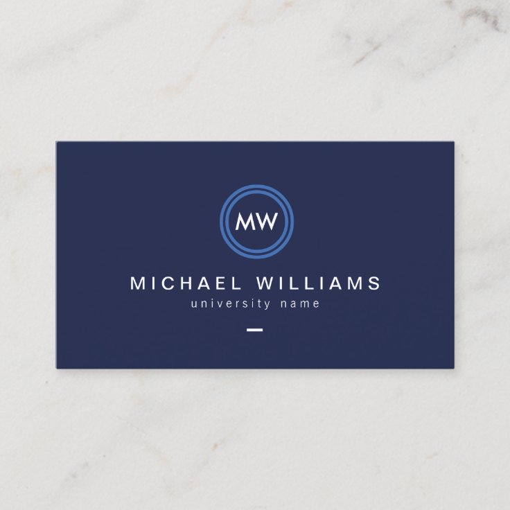 Modern Initials III Graduate Student Business Card | Zazzle