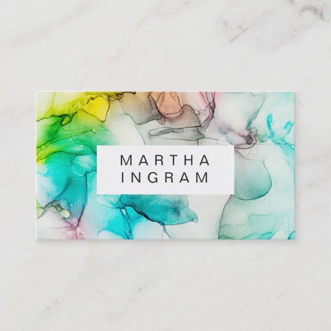 Modern Ink Art Abstract Design Business Card | Zazzle