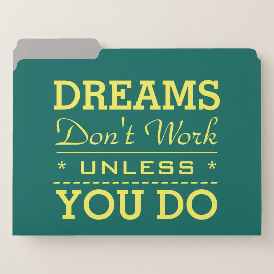 Modern Inspirational Typography Quote File Folder | Zazzle.com