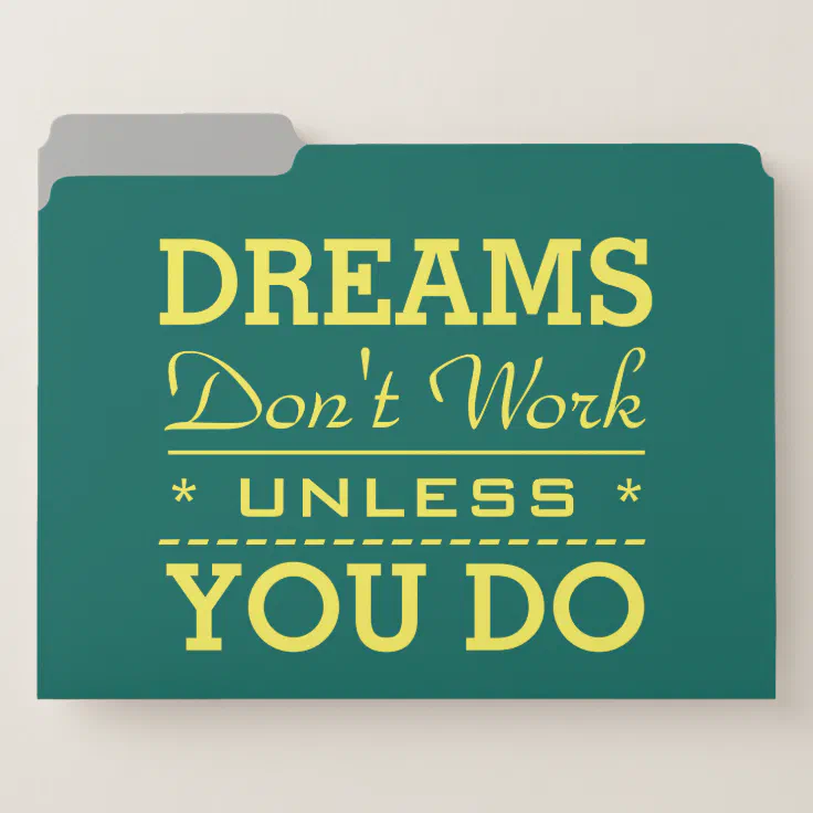 Modern Inspirational Typography Quote File Folder | Zazzle