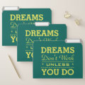 Modern Inspirational Typography Quote File Folder | Zazzle