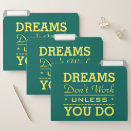 Modern Inspirational Typography Quote File Folder | Zazzle