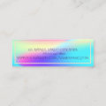 Modern Instagram Holographic Mini Business Card | Zazzle